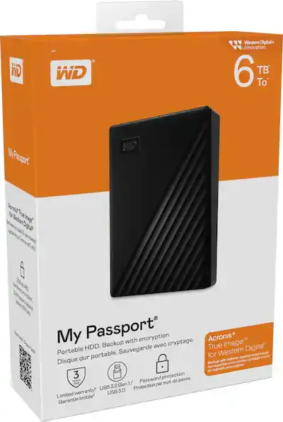 External HDD Western Digital My Passport, 6TB, 2.5" black