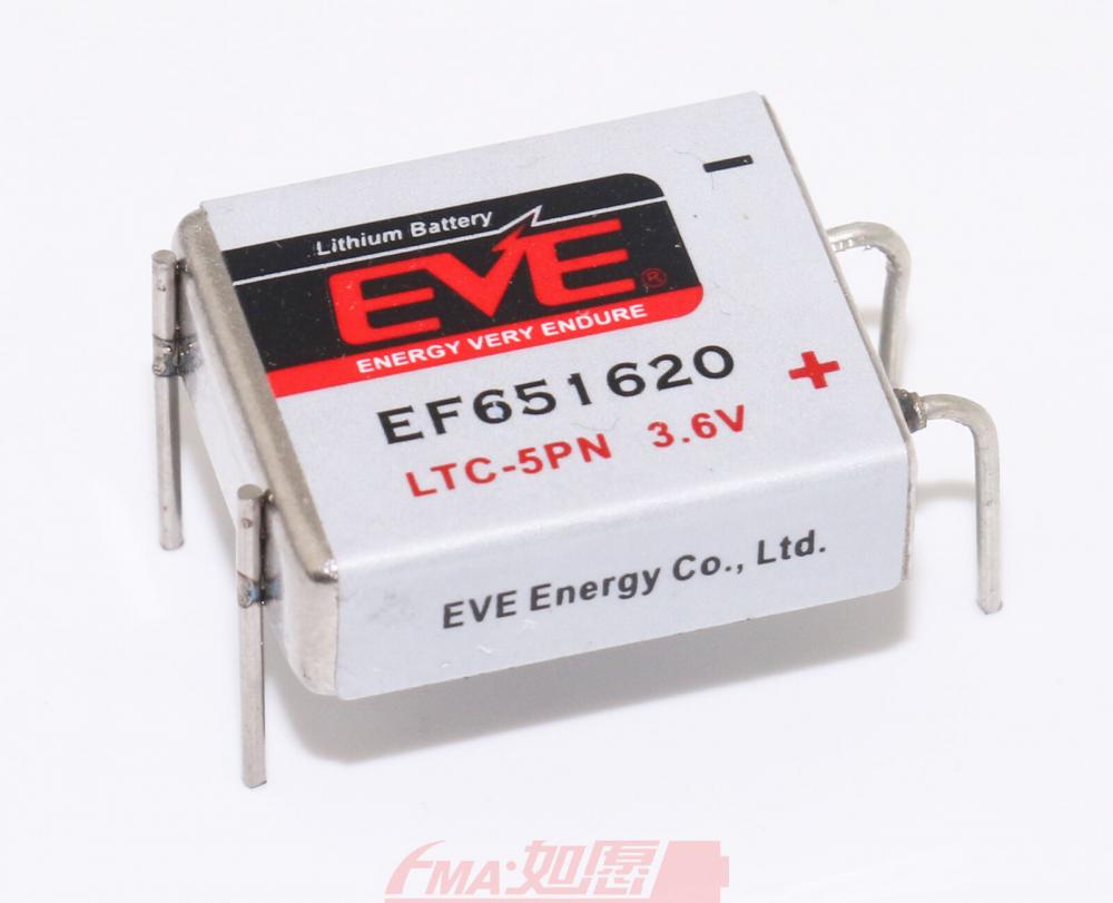 Литиево тионилхлоридна батерия LTC-5PN industrial 3,6V 550mAh EVE ...