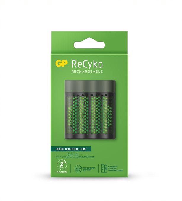 Зарядно устройство GP M451-270AAHCE-EB4, 4 AA, NiMH, 2700mAh, FAST на ...