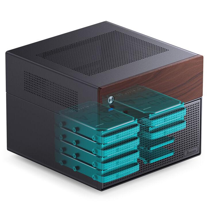 Кутия Jonsbo N4 NAS, m-ATX, Black на топ цена | ВАЛИ Компютърс