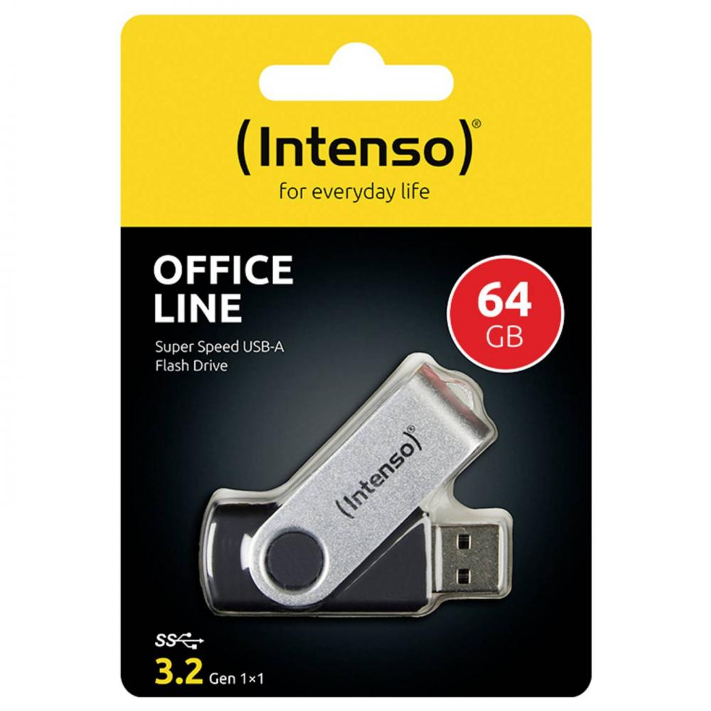 Intenso USB Flash Drive 3.2 64GB Office Line на топ цена | ВАЛИ Компютърс