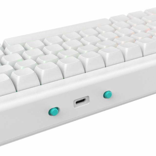 Gaming Wireless Mechanical Keyboard Nubi NK68HE White - Hall Effect