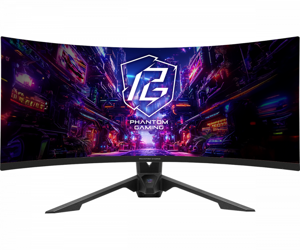 Геймърски Монитор ASRock PG34QRT2B - 34" WQHD (3440x1440) 1500R VA ...