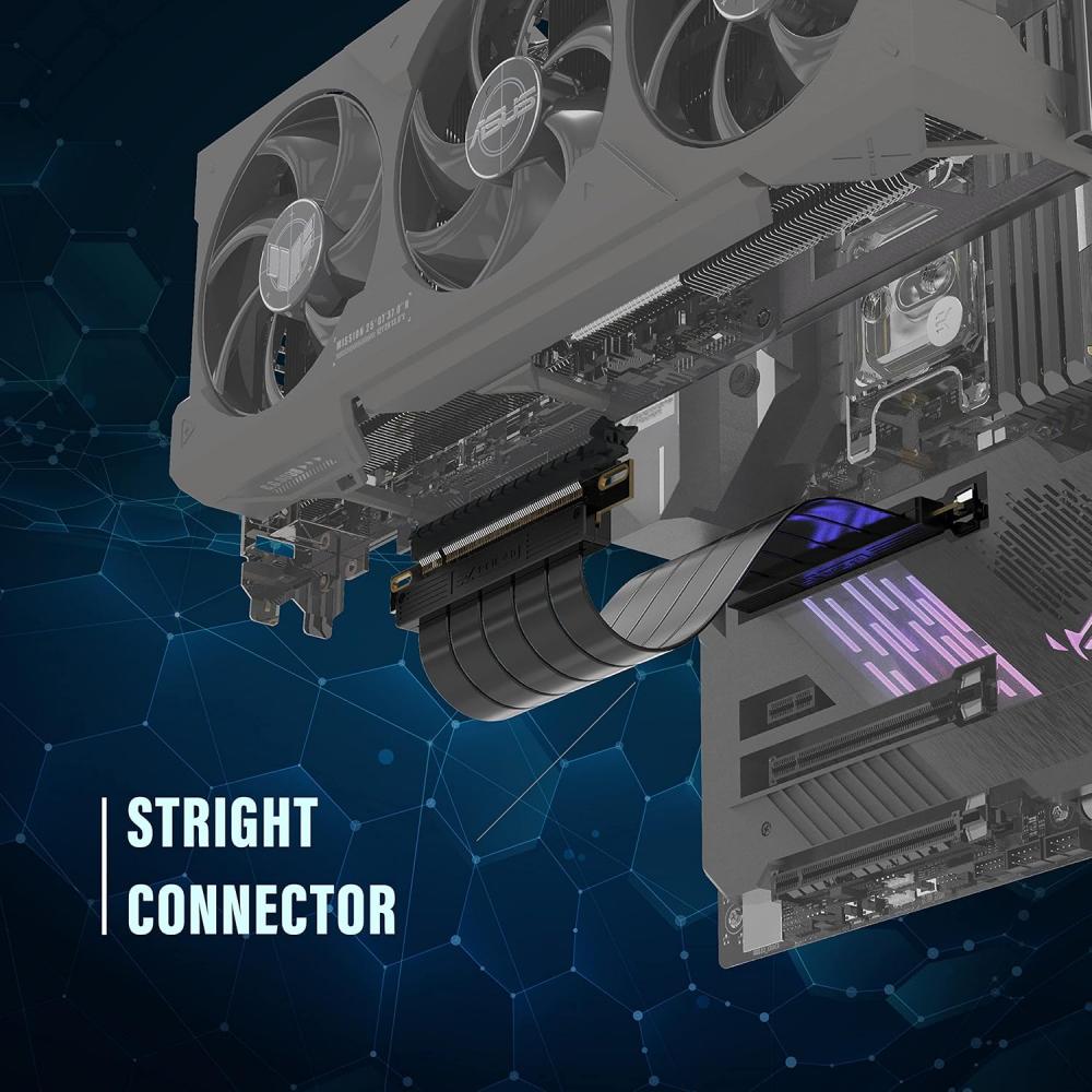 EZDIY-FAB High Speed Riser Cable PCIe x16 4.0 Port GPU Extension Card ...