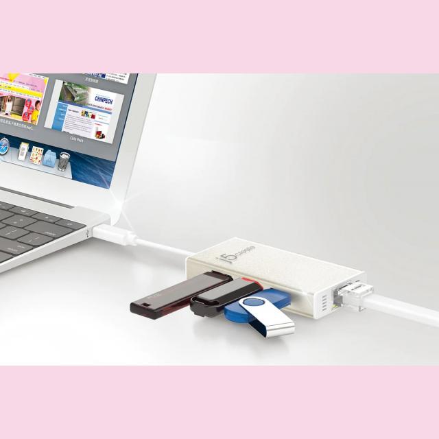 J5create USB-C Multi-Adapter Gigabit Ethernet / USB 3.1 HUB J5create USB-C Multi-Adapter Gigabit Ethernet / USB 3.1 HUB