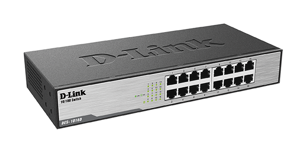 Switch D-Link DES-1016D/E, 16 -port 10/100, Desktop, rack mount